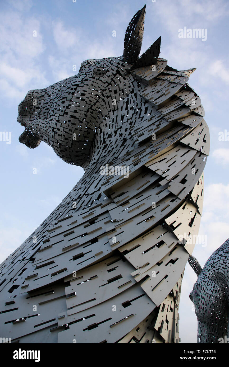 Close up of Kelpies sculptures Grangemouth Falkirk Stock Photo - Alamy