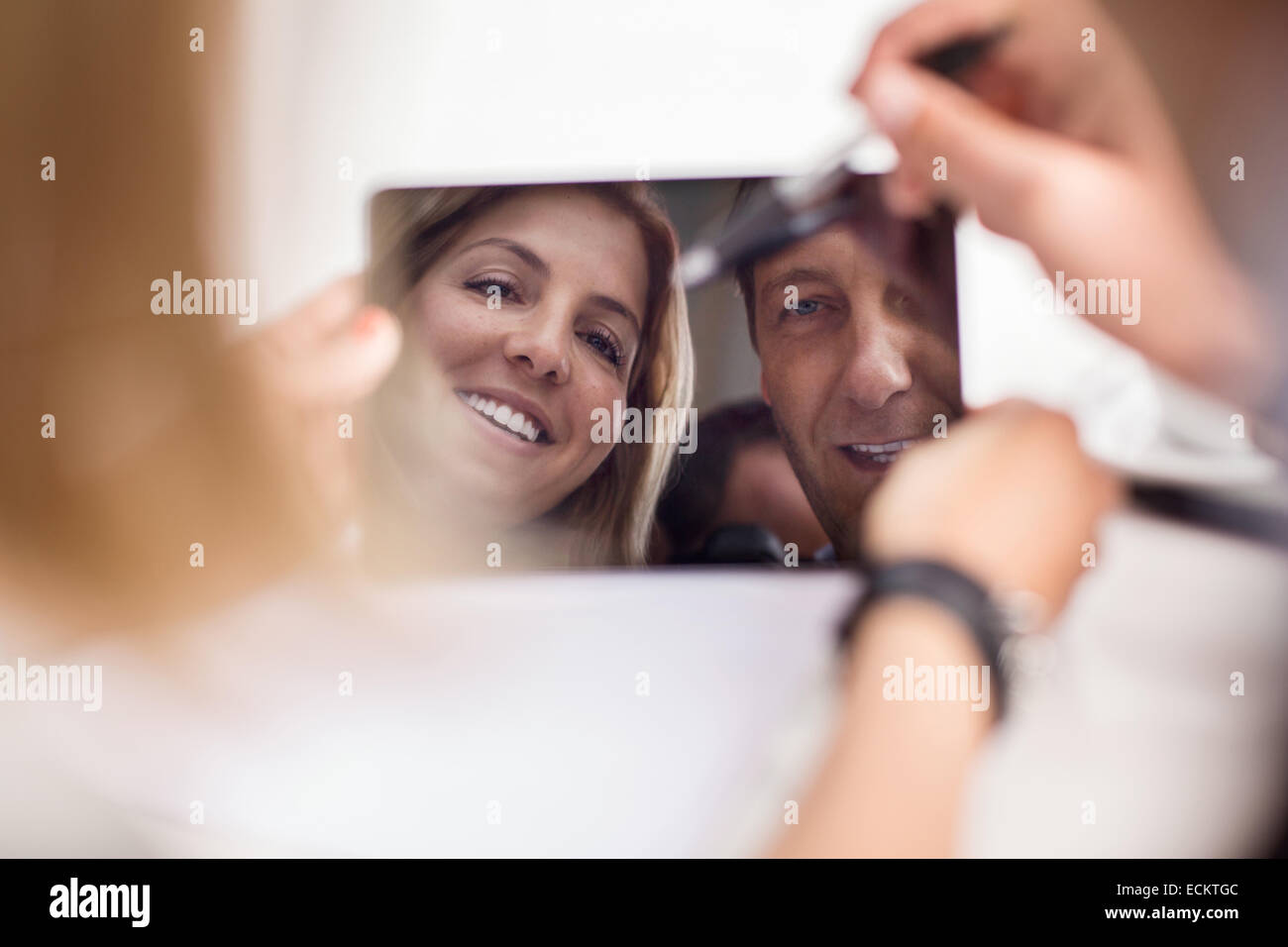 Technology reflection eye hi-res stock photography and images - Alamy
