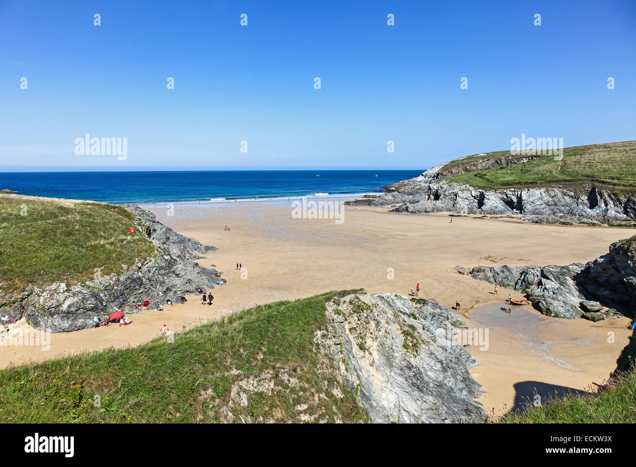 Porth Joke or Polly Joke beach near to Crantock West Pentire Cornwall ...