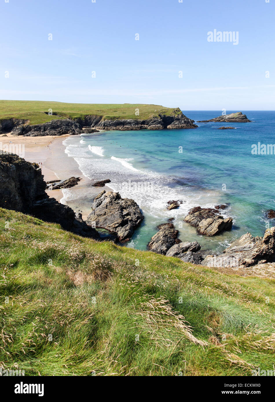 Porth Joke or Polly Joke beach near to Crantock Cornwall South West ...