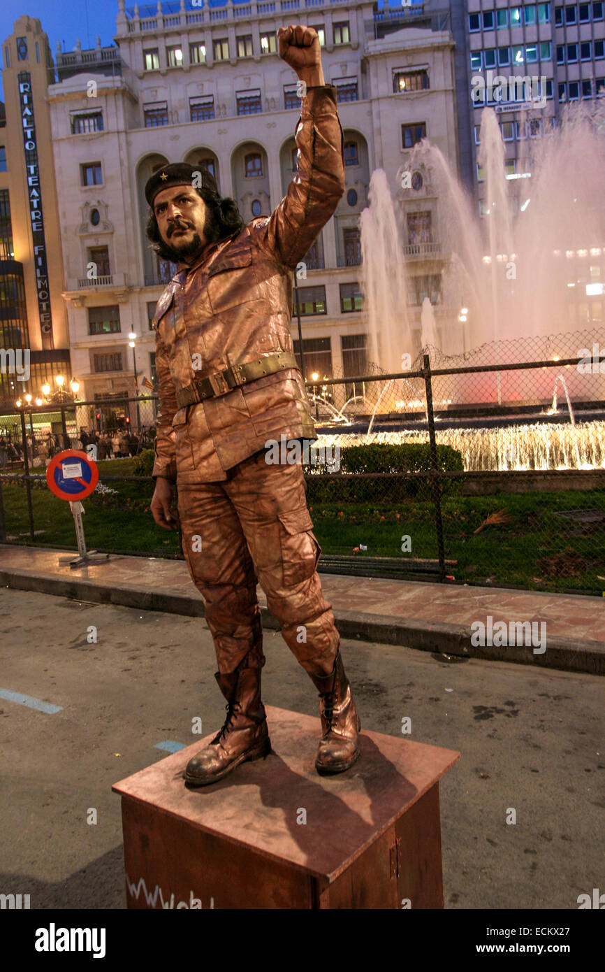 Che Guevara, performer, busker, Valencia, Spain Stock Photo - Alamy