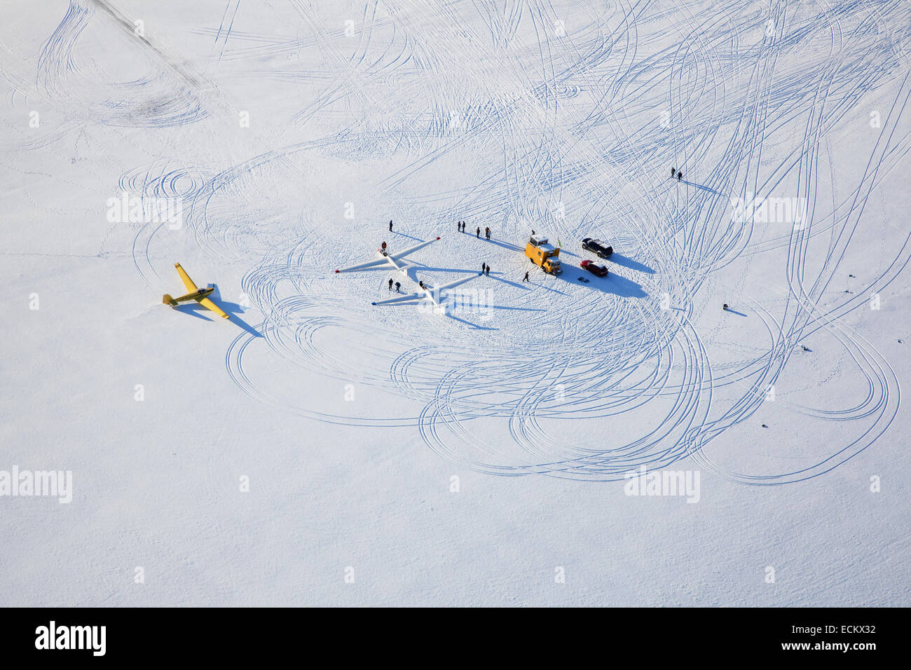 Launch Point in the Snow Stock Photo - Alamy