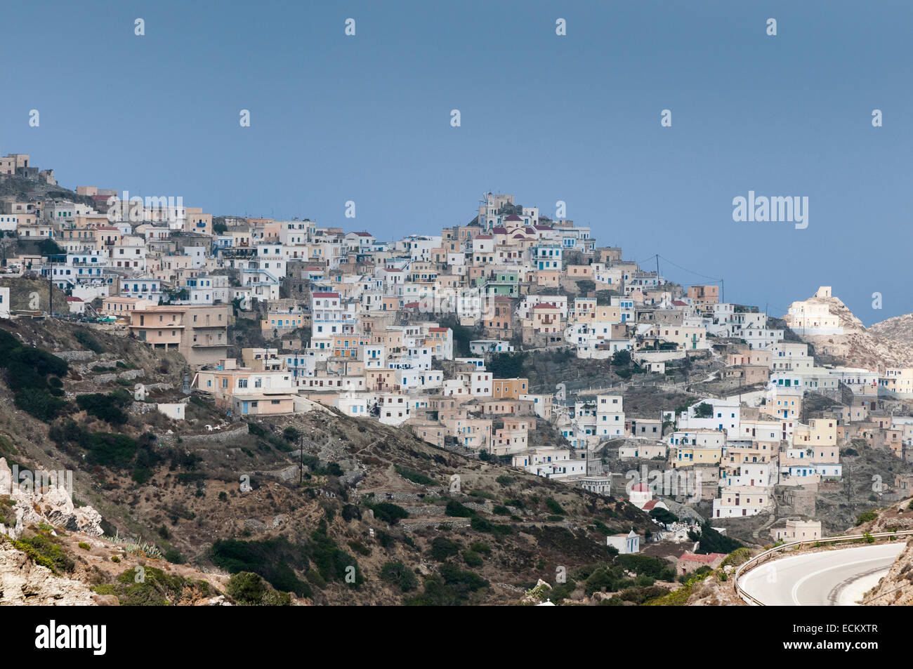 traditional Greek village on Samos island mountains Stock Photo - Alamy
