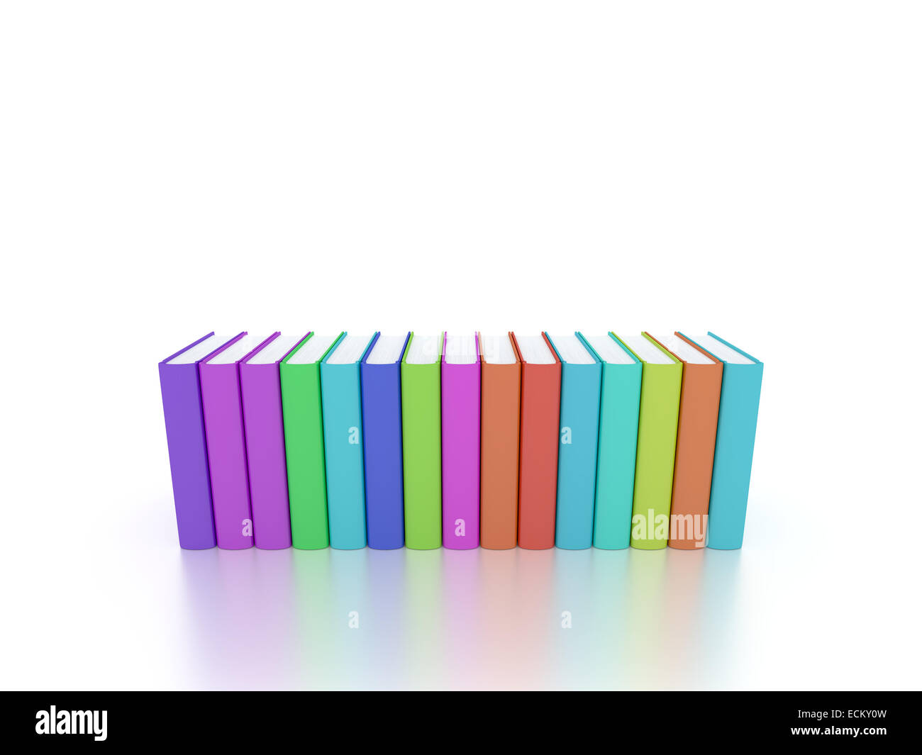 group of books with colorful covers and white background Stock Photo ...