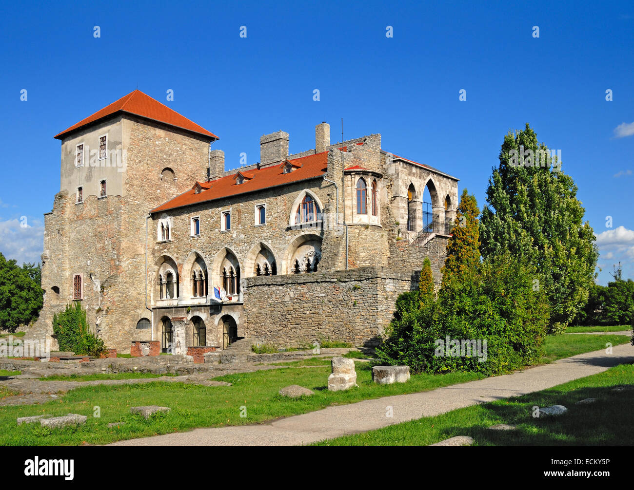 Tata, Northern Transdanubia, Hungary. Tata Castle (Oregvar). 14thC, now ...