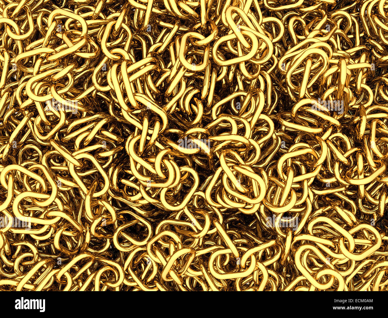 Very large chain with gold glossy material Stock Photo - Alamy