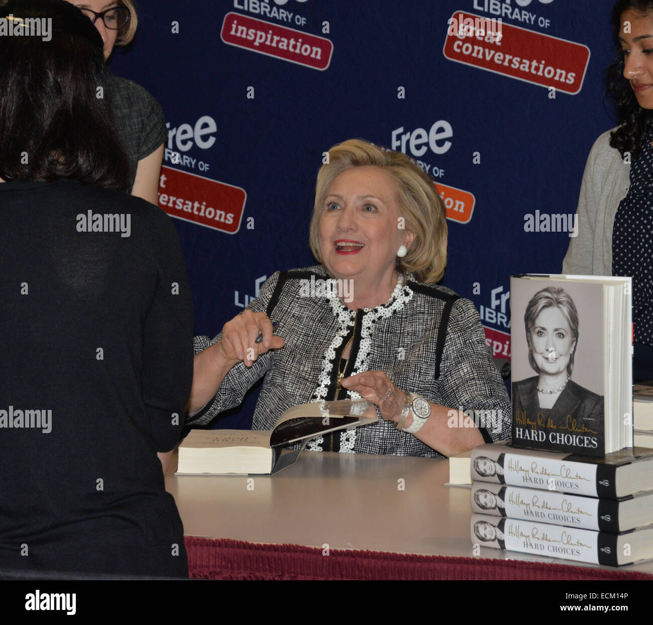 Hillary Clinton signs copies of her new book 'Hard Choices' at the ...