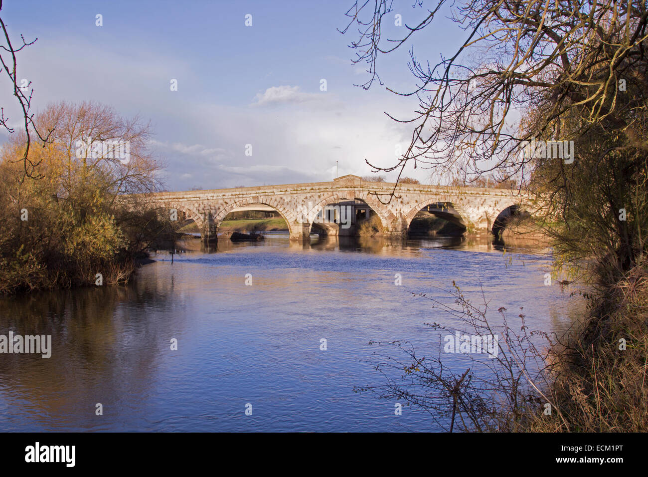 Old Bridge over River Severn at Atcham Stock Photo - Alamy
