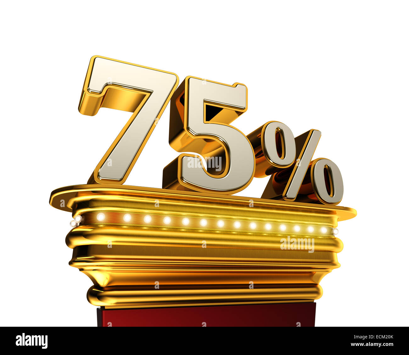 Seventy five percent figure Stock Photo - Alamy