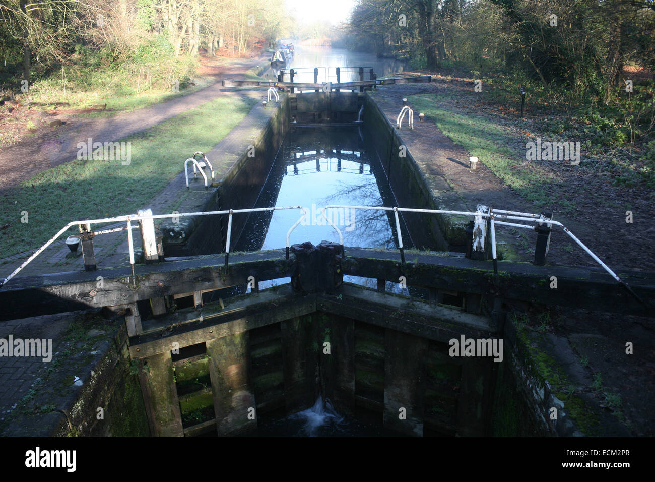 cassiobury lock in autumn sunshine Stock Photo - Alamy