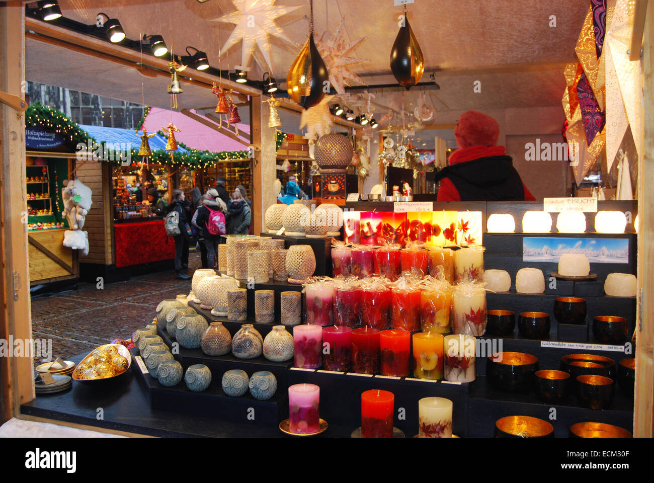 traditional Christmas fair display, Aachen Germany Stock Photo - Alamy
