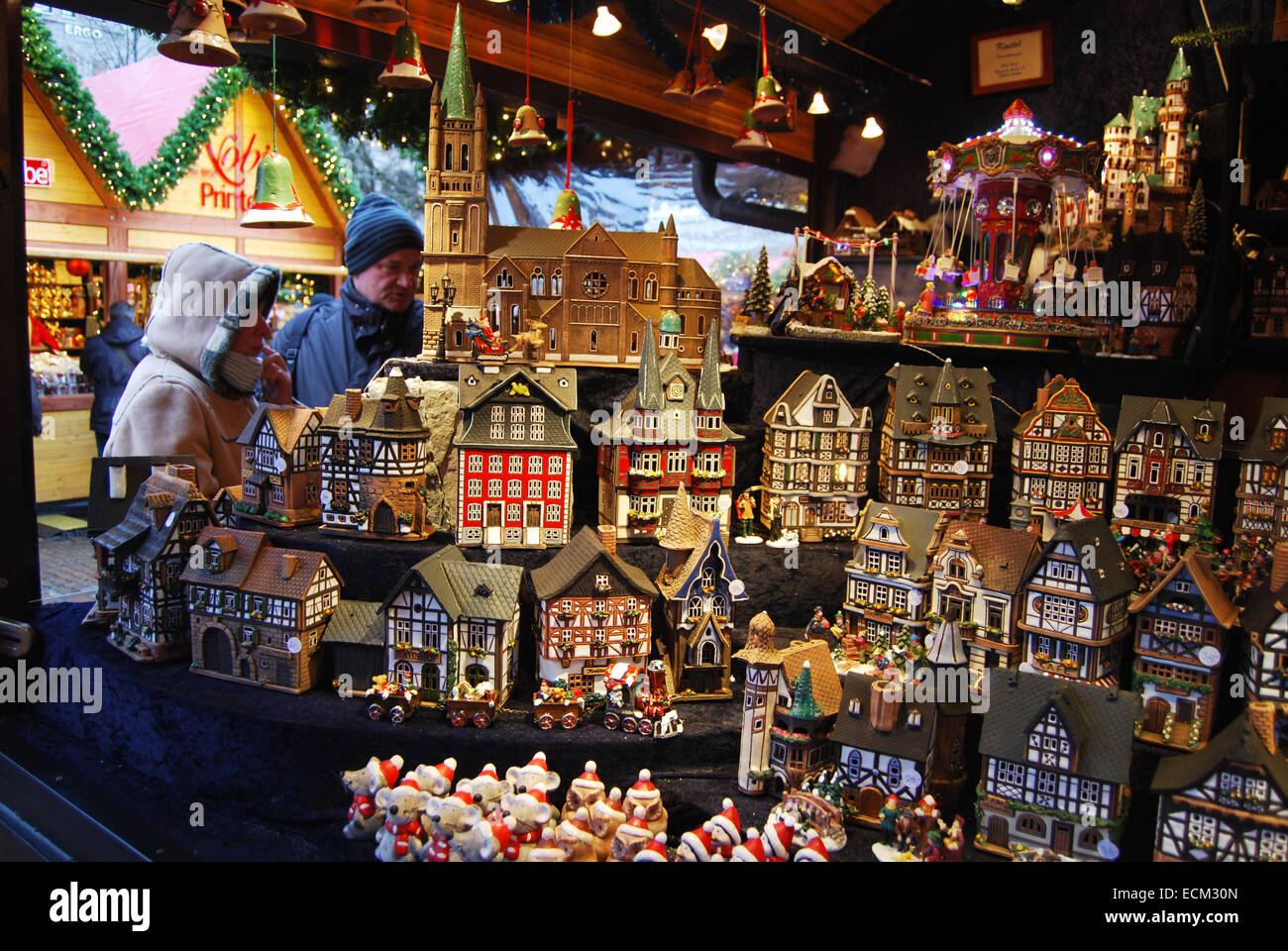 traditional Christmas fair display, Aachen Germany Stock Photo - Alamy