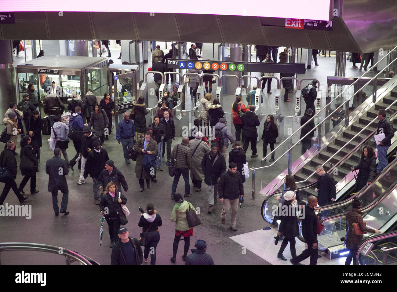 Fulton street subway station entrance hi-res stock photography and ...
