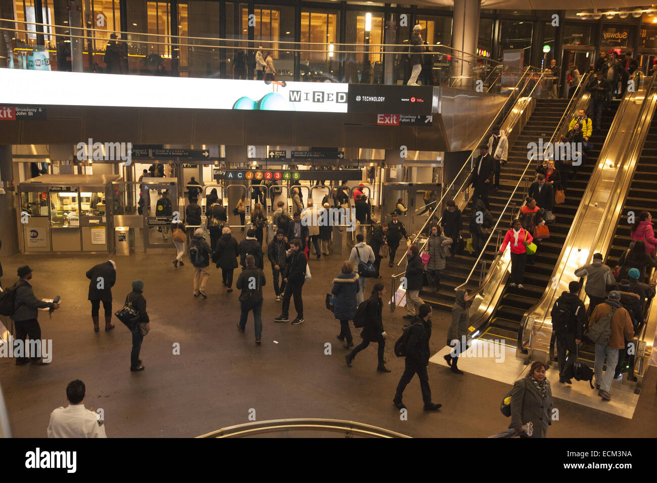 People use the new Fulton Street transportation Center in lower ...