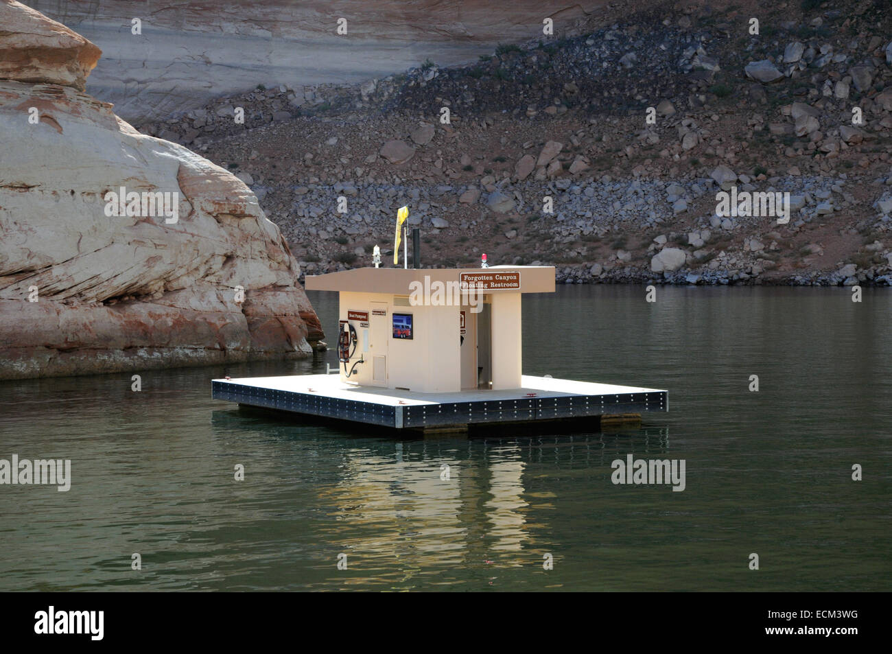 A pump out station and floating restrooms at the entrance to Forgotten ...