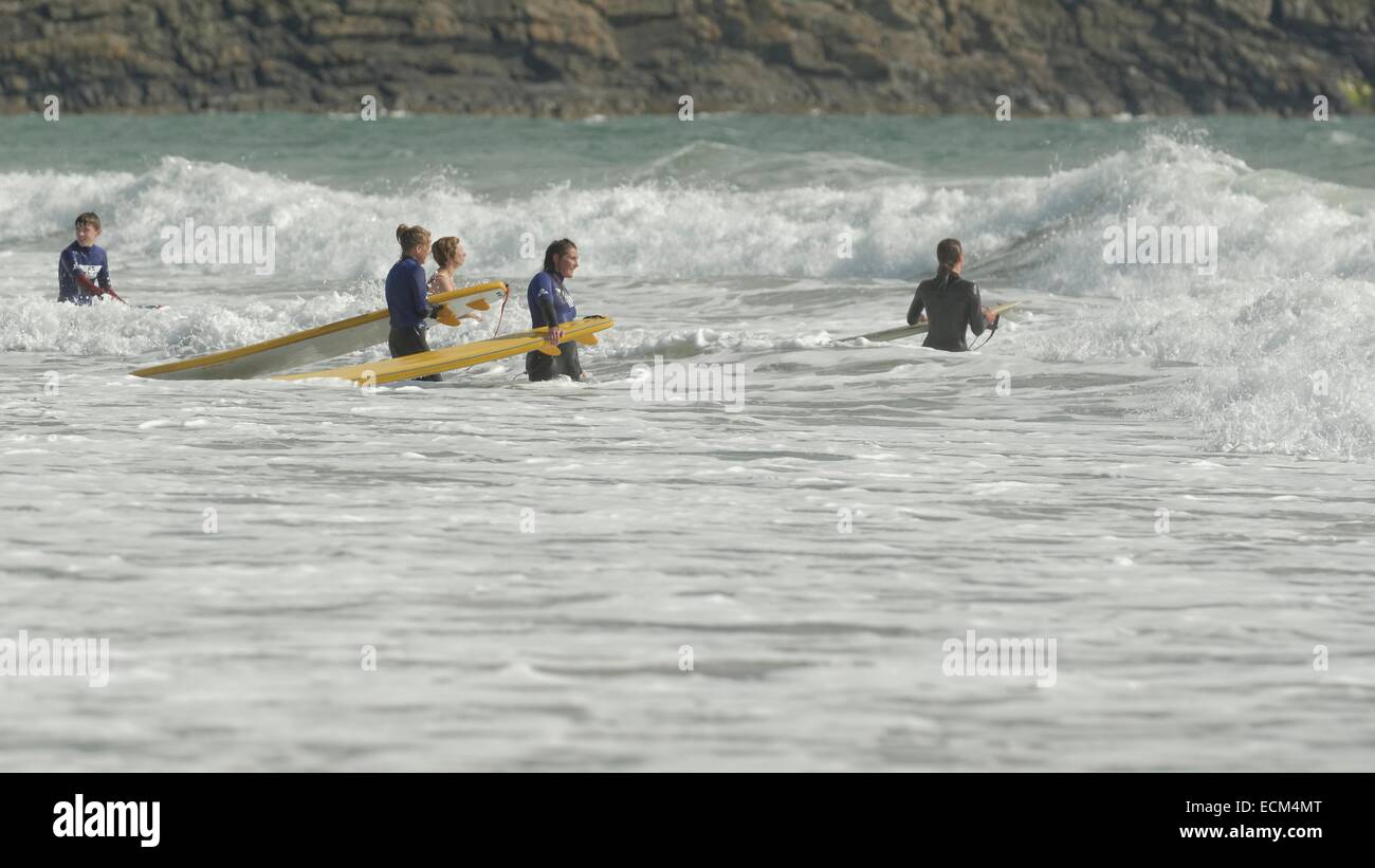 Ideal surfing conditions in a good breeze at Porth Neigwl, North Wales ...