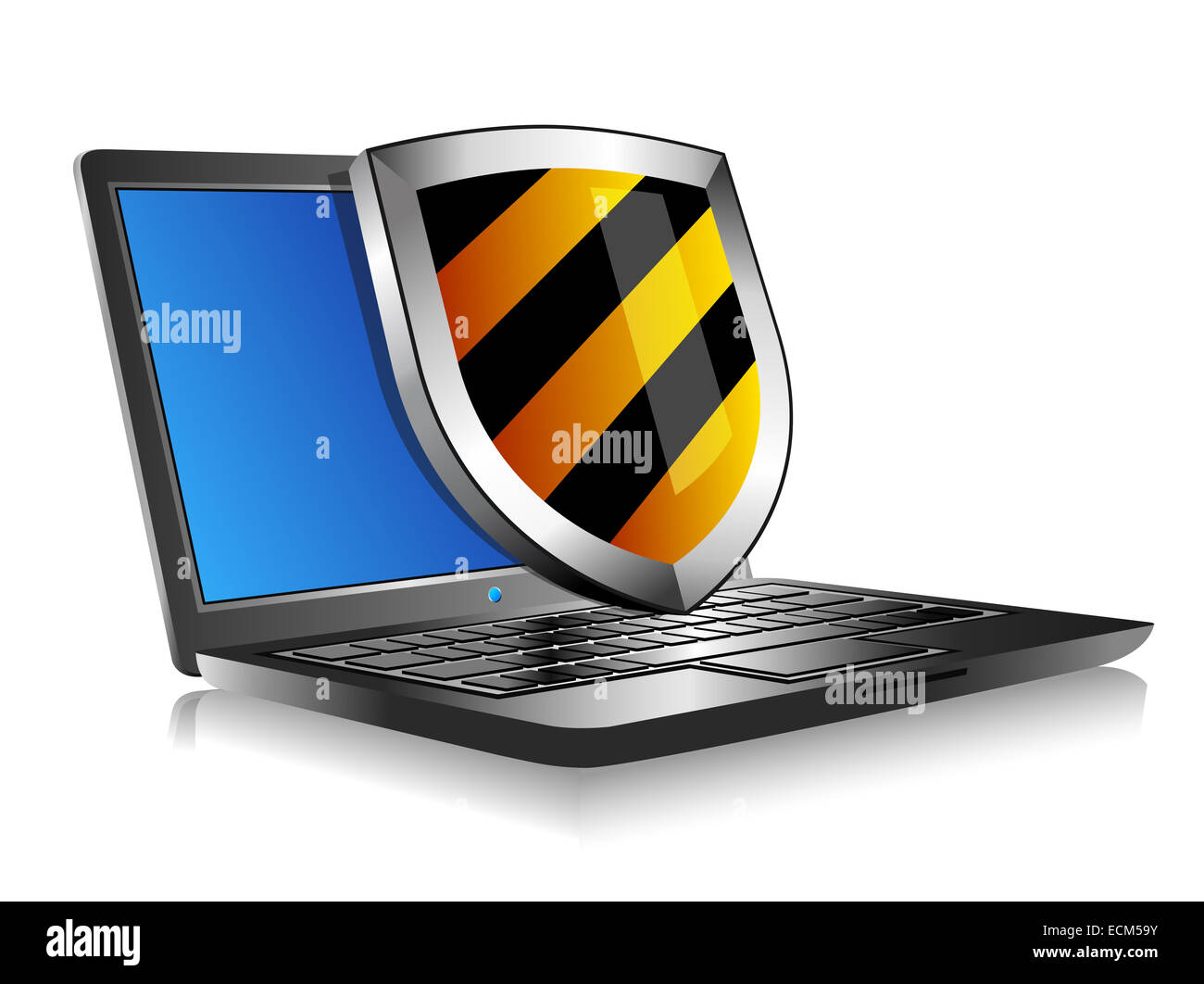 Laptop protection - internet connection protection Stock Photo - Alamy