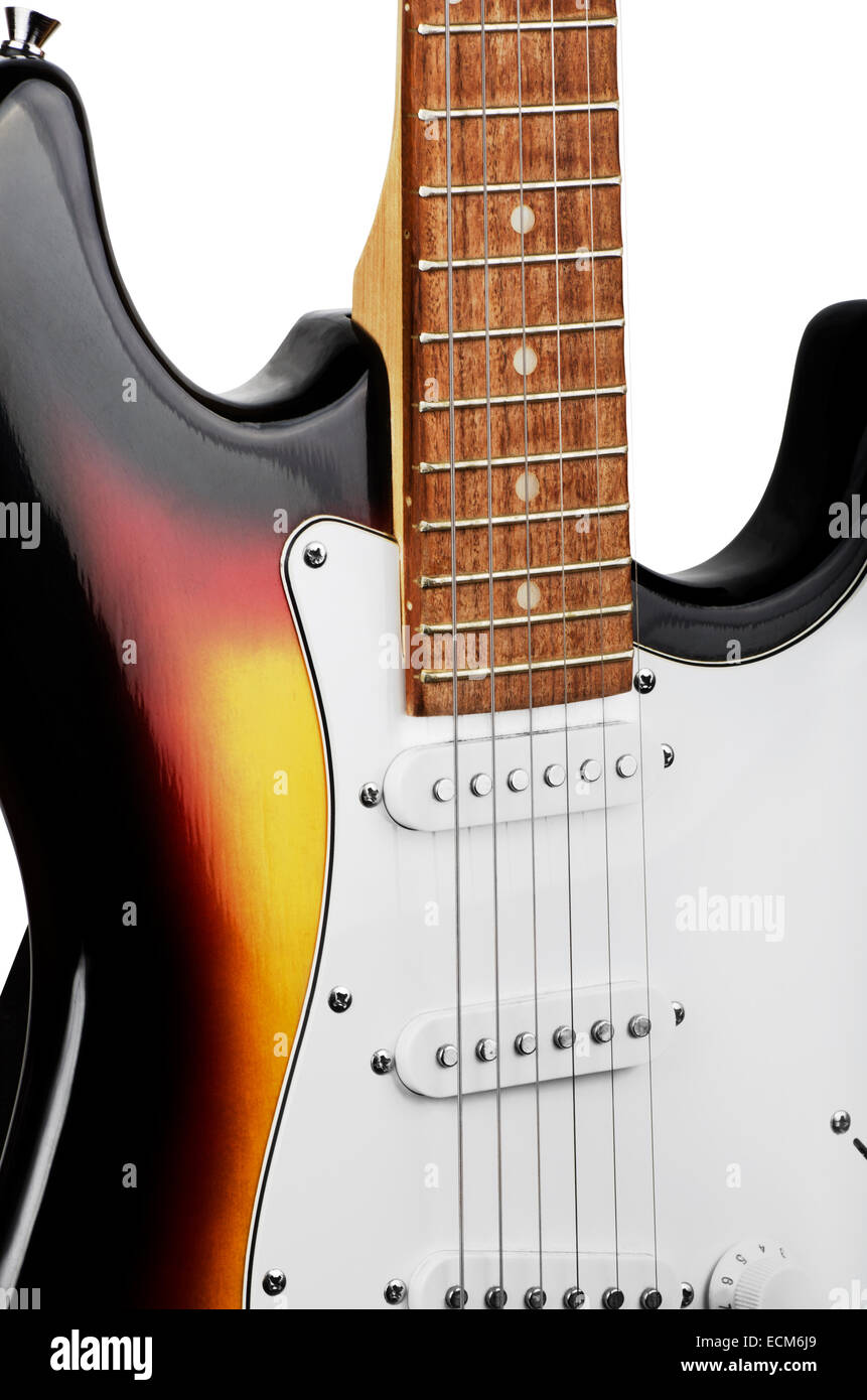 Electric guitar on a white background Stock Photo - Alamy