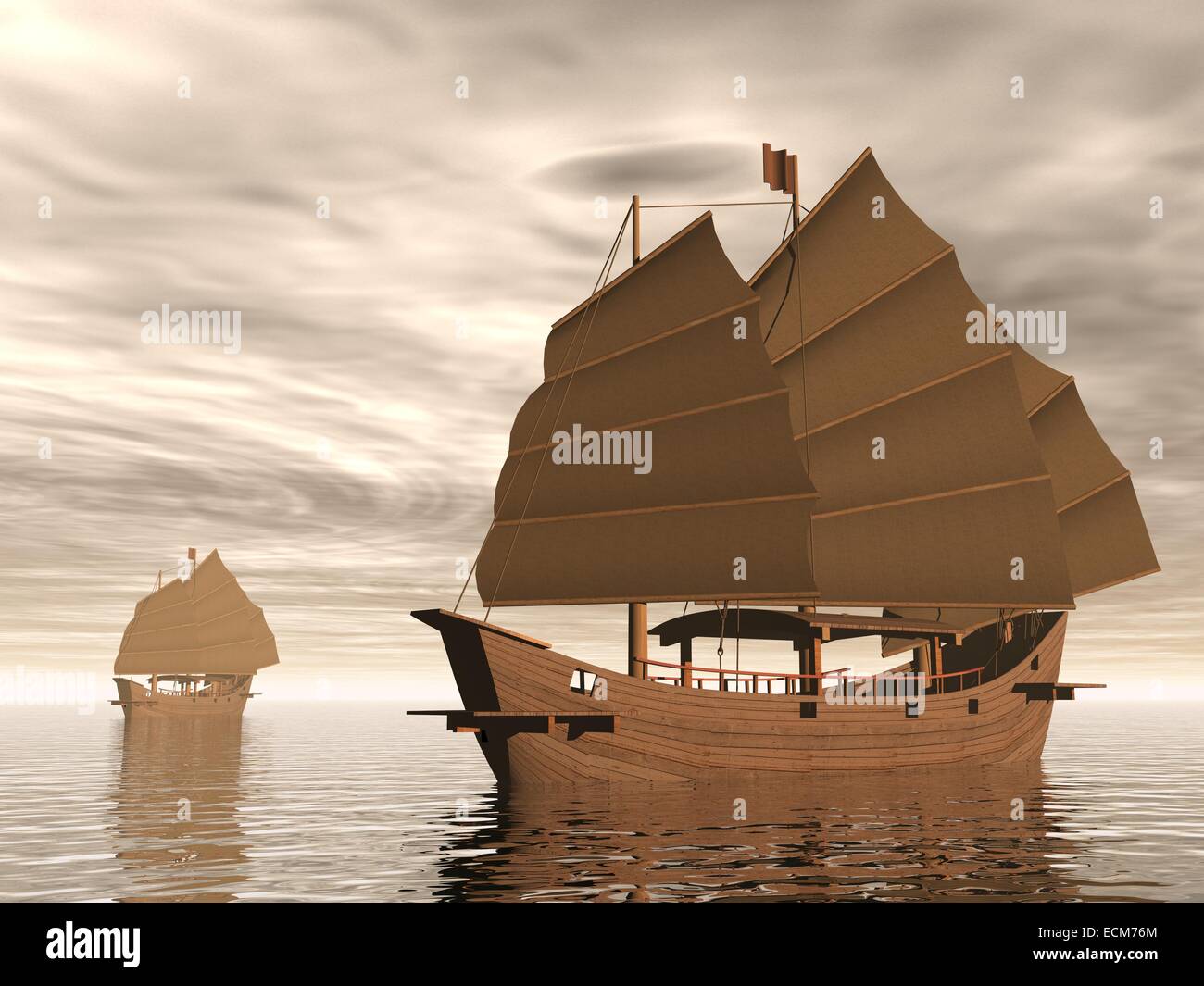 Junk ship art hi-res stock photography and images - Alamy