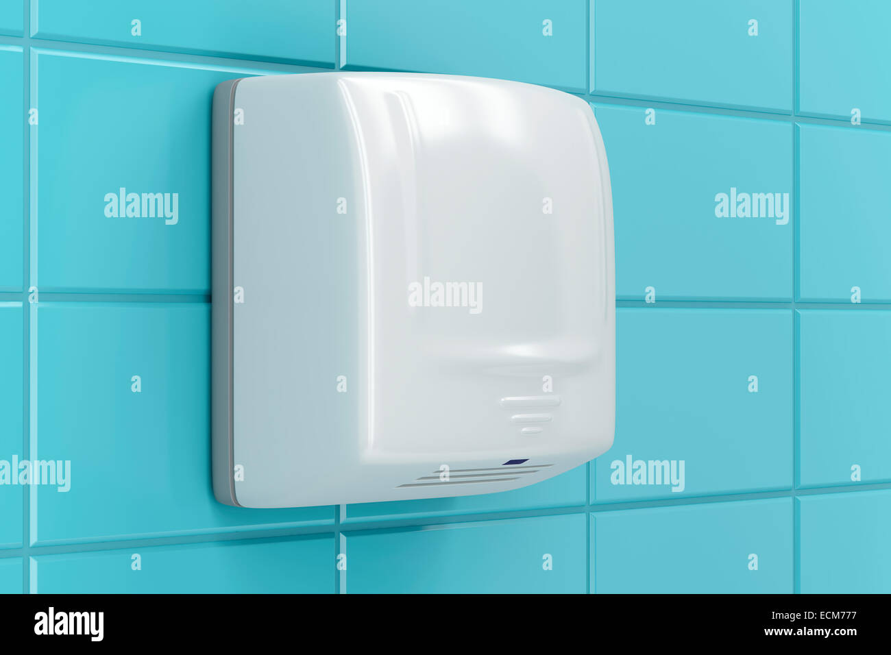 Hand dryer in public wc Stock Photo - Alamy