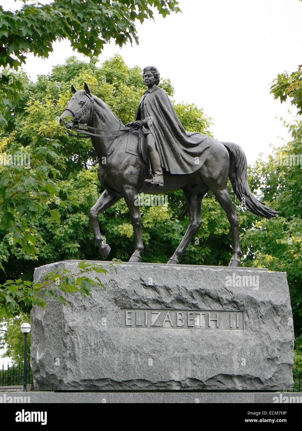 Historic bronze statue located on the grounds of Parliament Hill, in ...