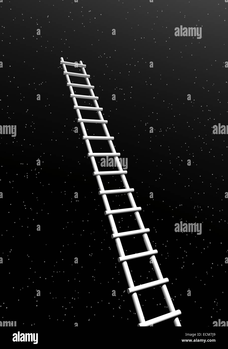 White long ladder leading to the stars in dark universe Stock Photo - Alamy