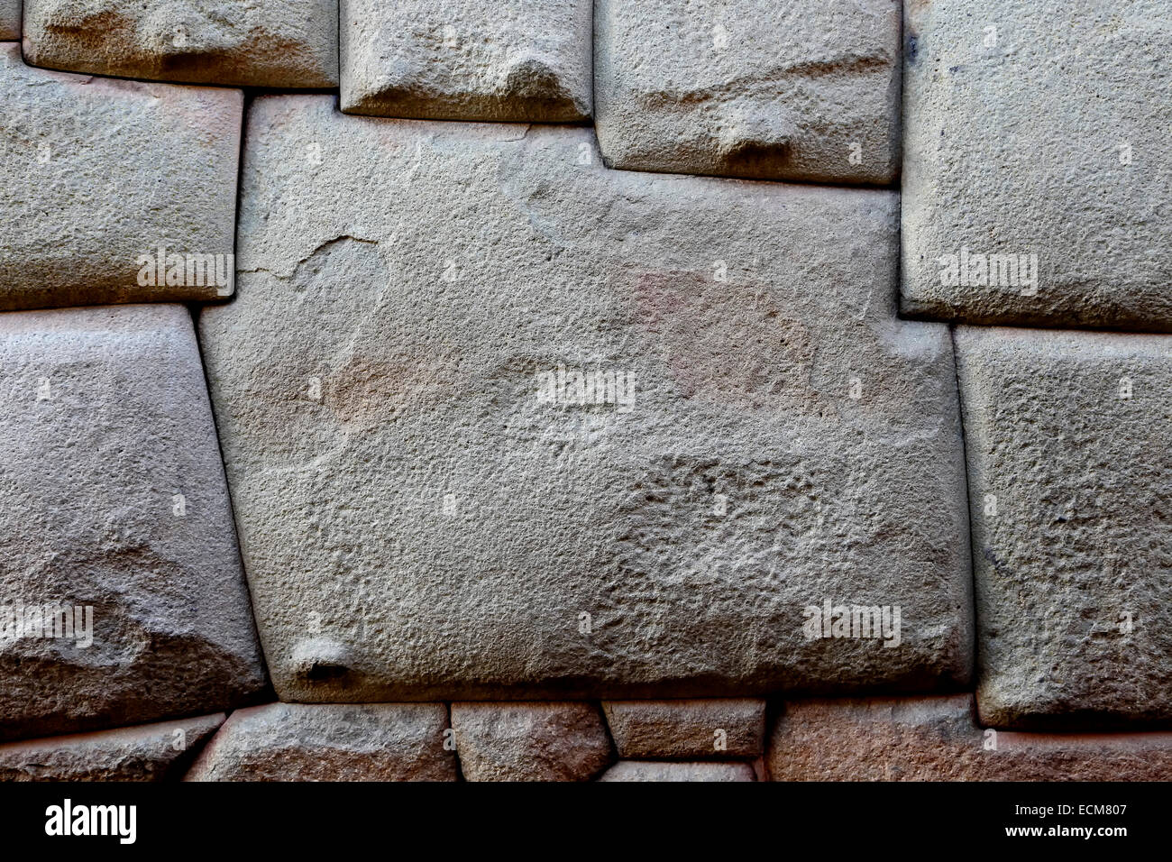 Twelve-Angle Stone (Hatunrumiyoc), Inca wall, Cusco, Peru Stock Photo ...
