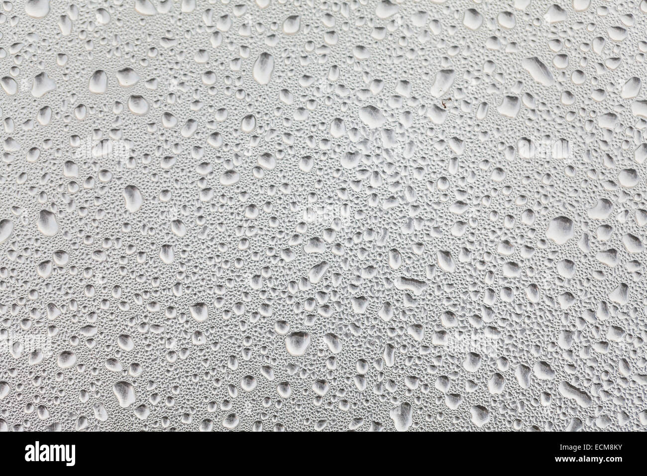 Metal surface covered in water drops bottom, closeup Stock Photo - Alamy