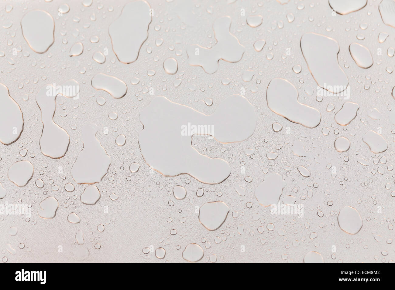Metal surface covered in water drops bottom, closeup Stock Photo - Alamy