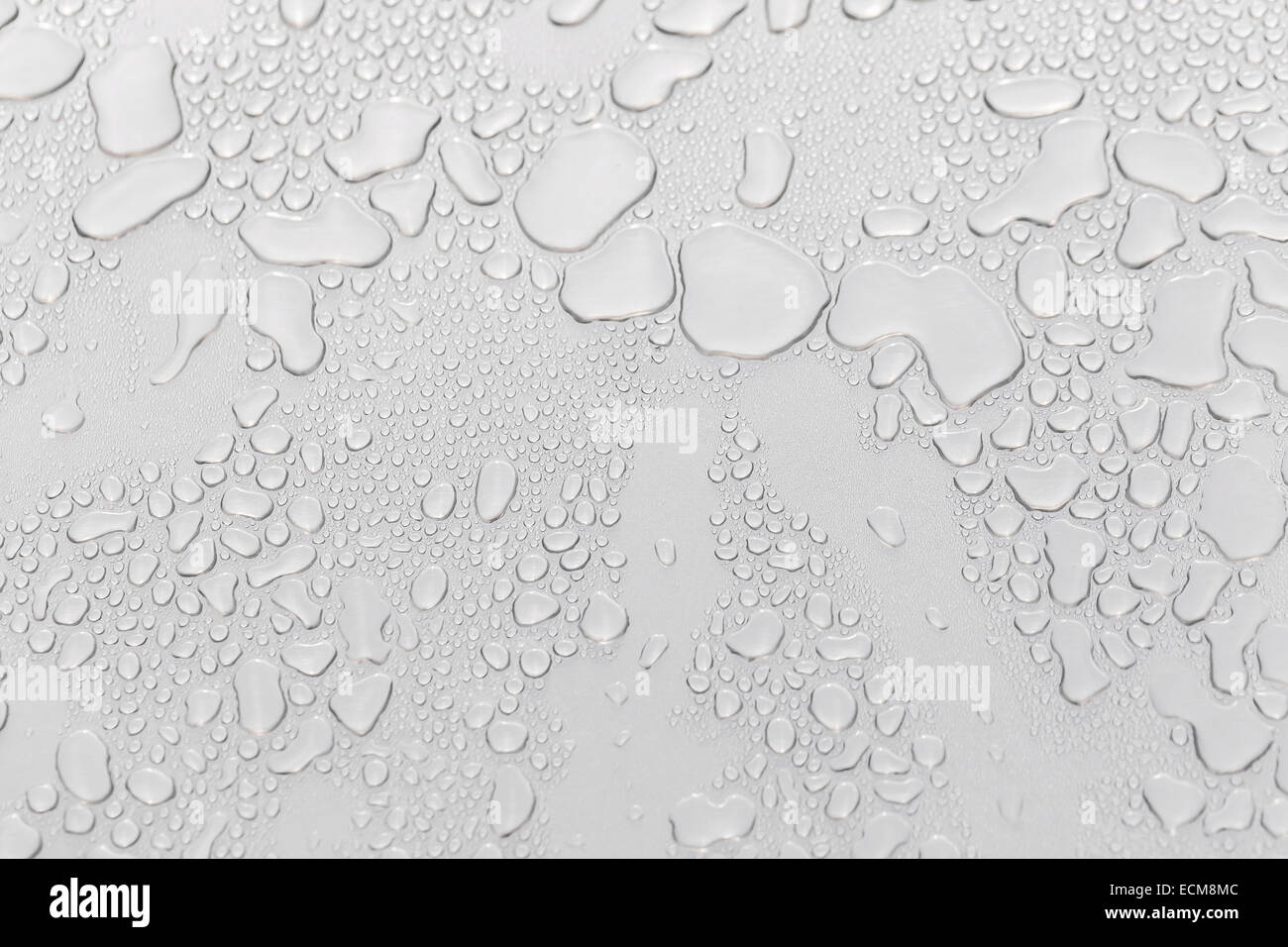 Metal surface covered in water drops bottom, closeup Stock Photo - Alamy