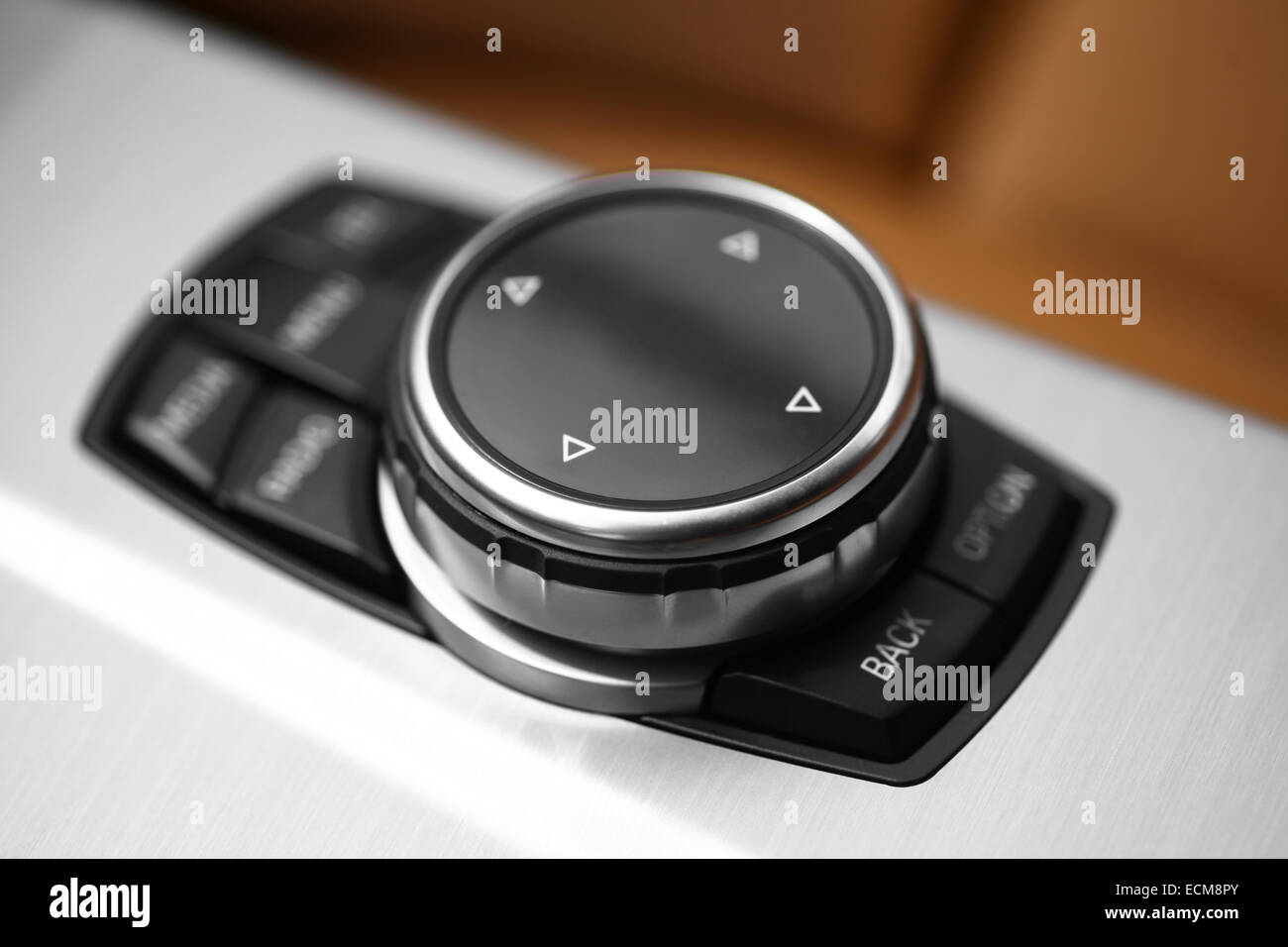 Detail of some black buttons in a car Stock Photo - Alamy
