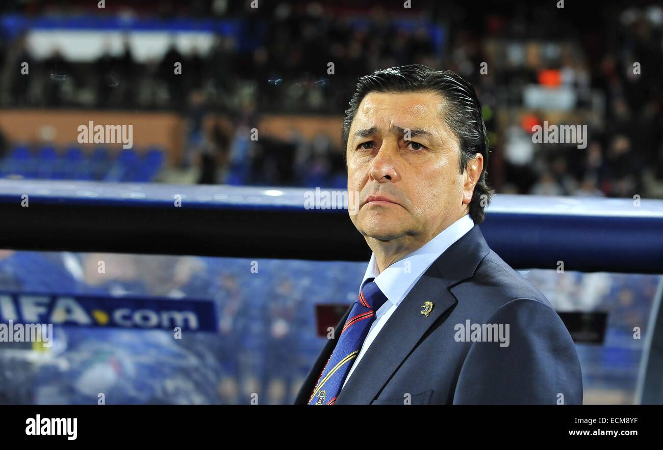 Marrakech, Morocco. 16th Dec, 2014. Cruz Azul coach LUIS FERNANDO TENA ...