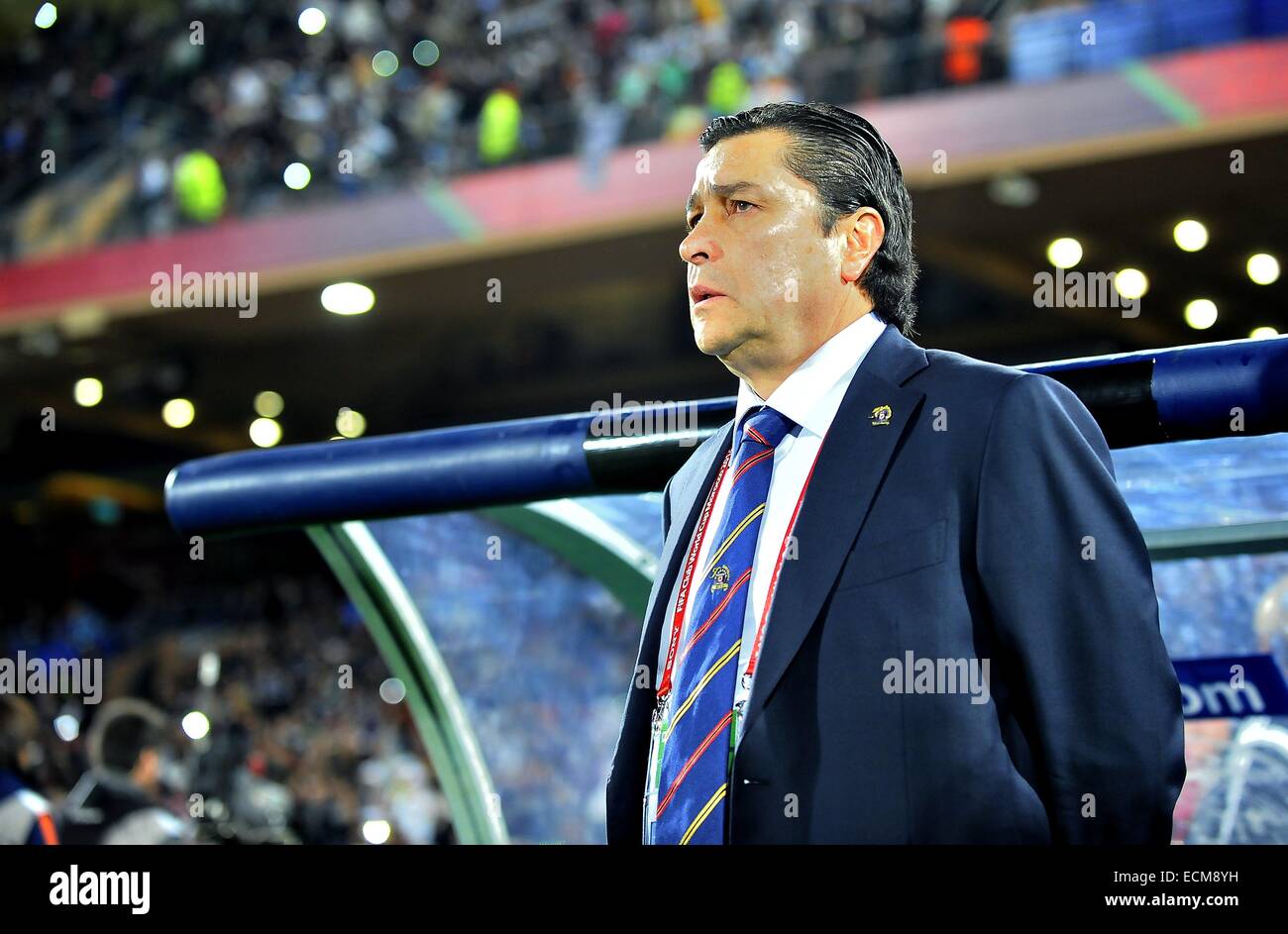 Marrakech, Morocco. 16th Dec, 2014. Cruz Azul coach LUIS FERNANDO TENA ...