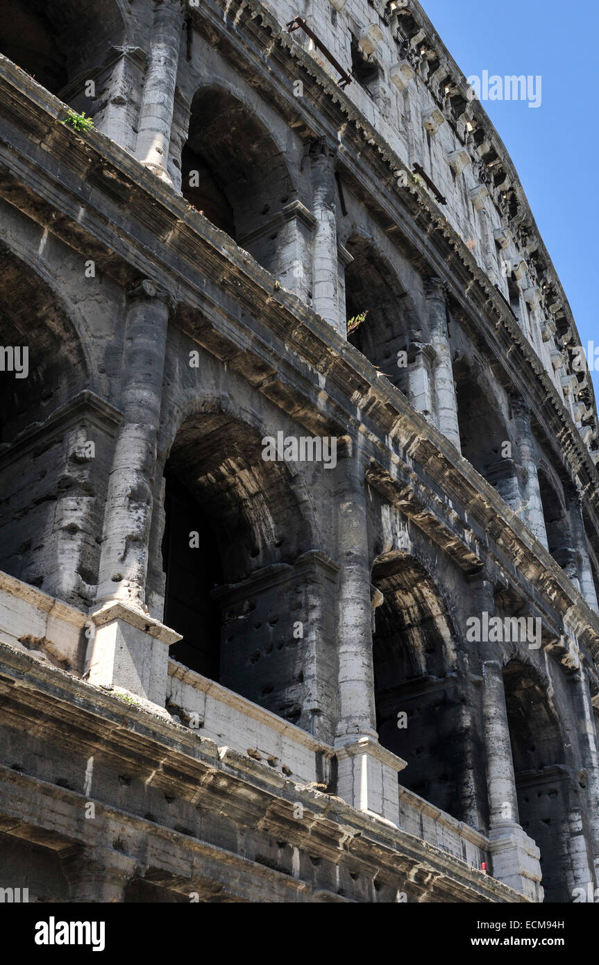 A section of the Colosseum in Rome Italy Stock Photo - Alamy