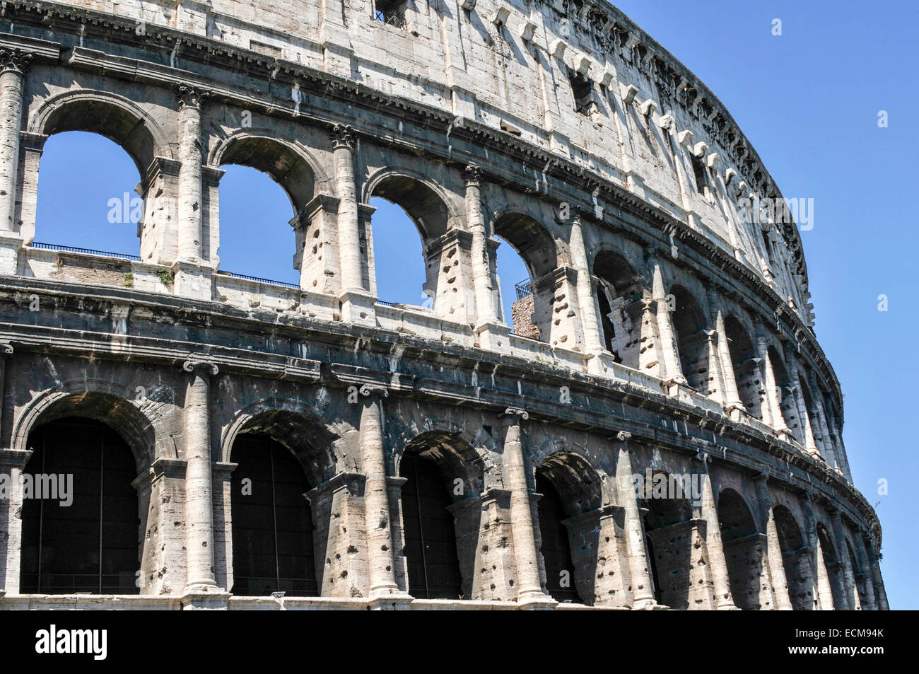 A section of the Colosseum in Rome Italy Stock Photo - Alamy