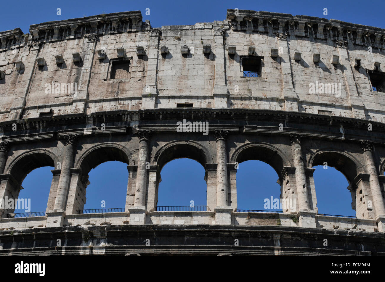 A section of the Colosseum in Rome Italy Stock Photo - Alamy