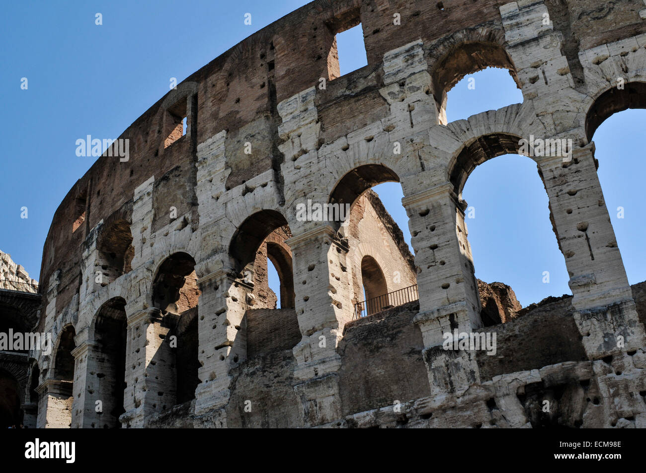 A section of the Colosseum in Rome Italy Stock Photo - Alamy