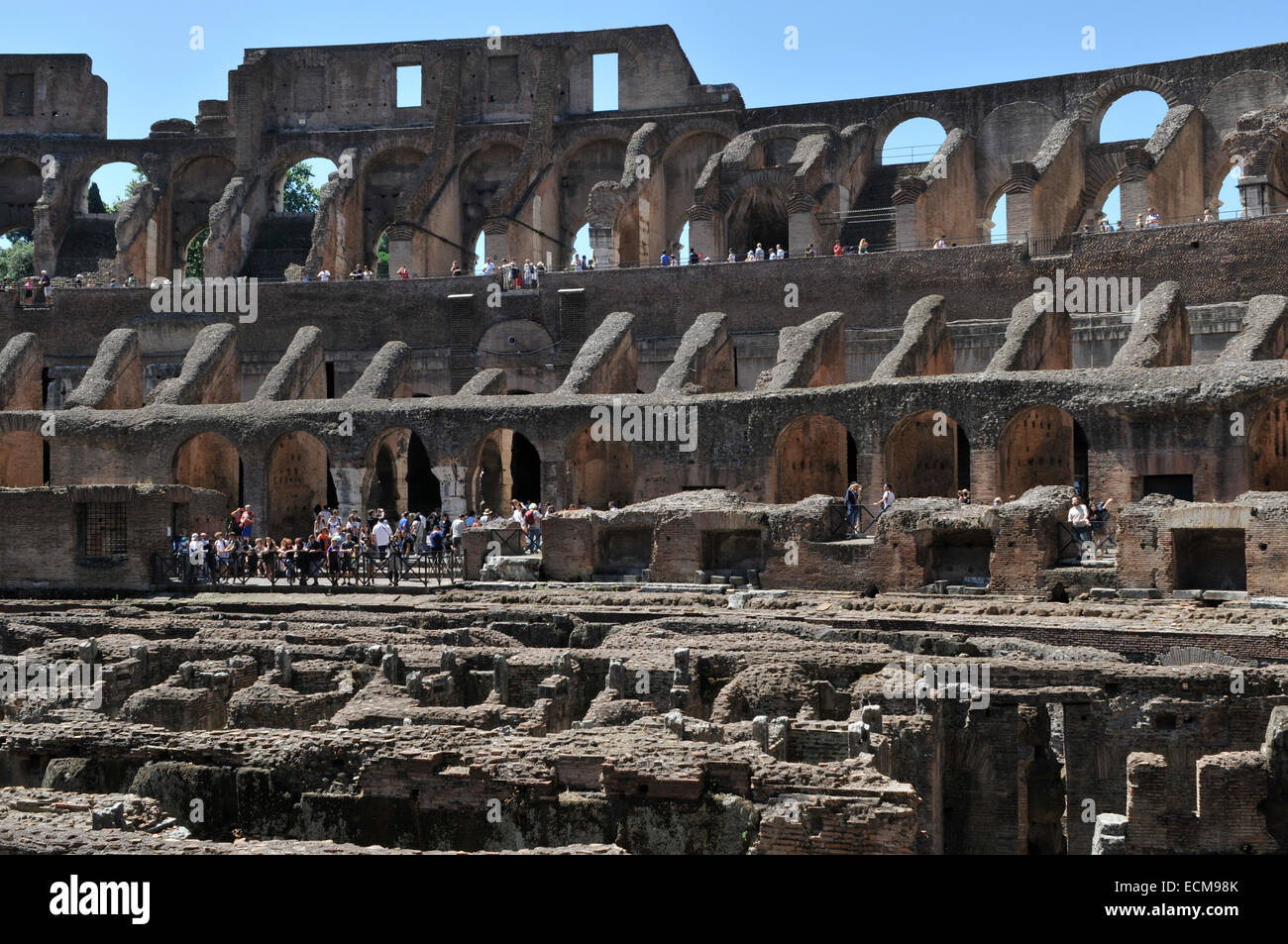 A section of the Colosseum in Rome Italy Stock Photo - Alamy