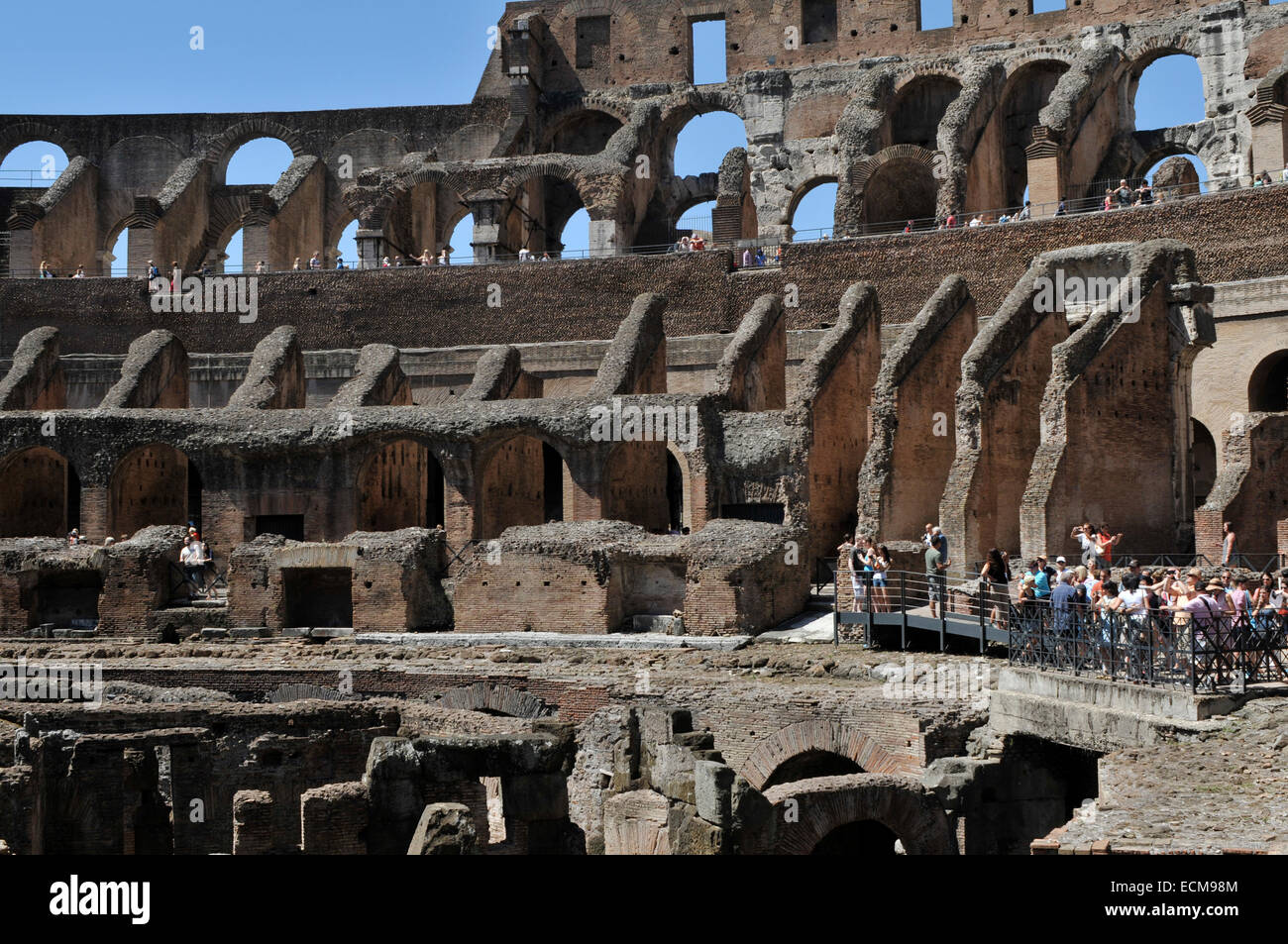 A section of the Colosseum in Rome Italy Stock Photo - Alamy