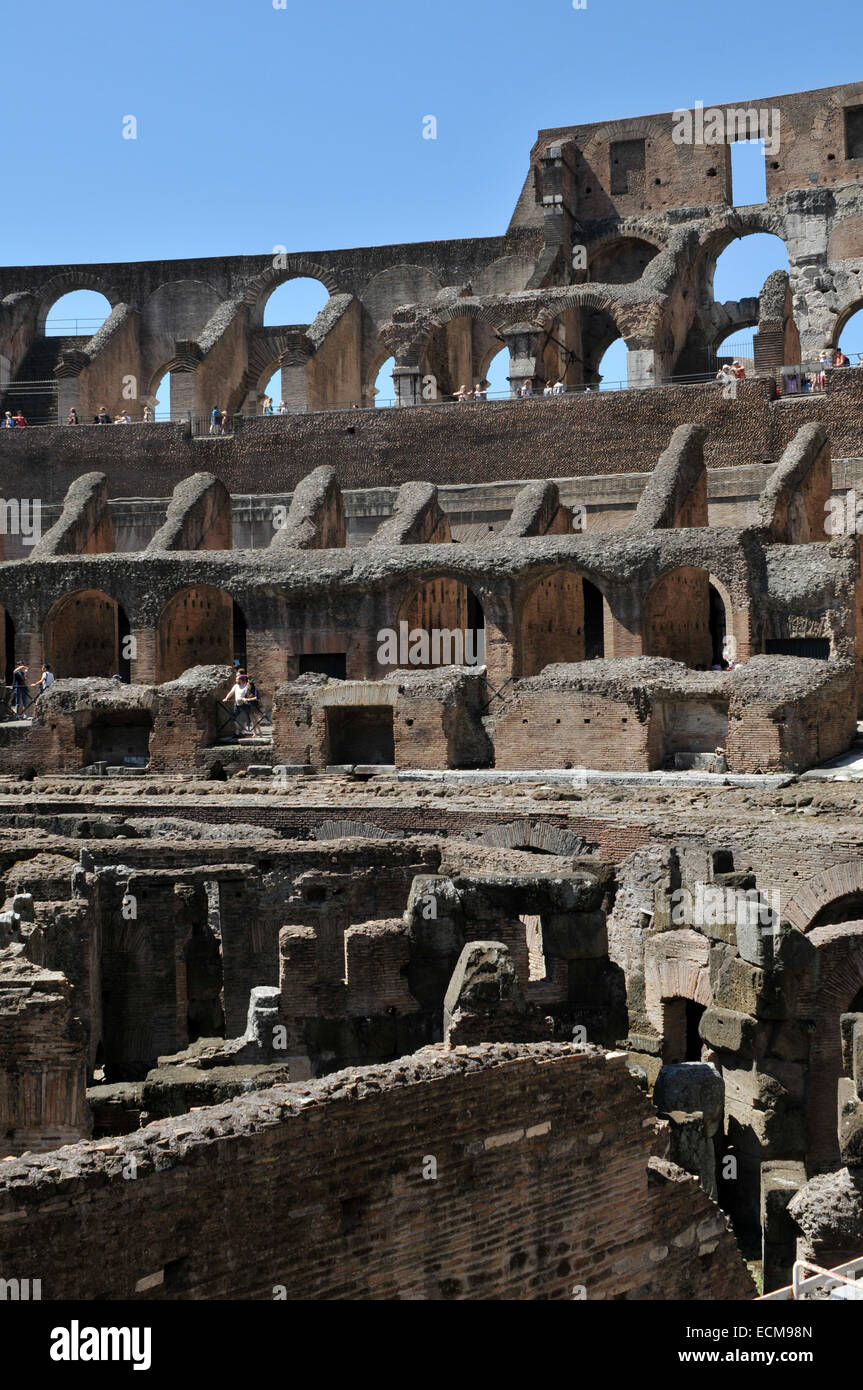 A section of the Colosseum in Rome Italy Stock Photo - Alamy