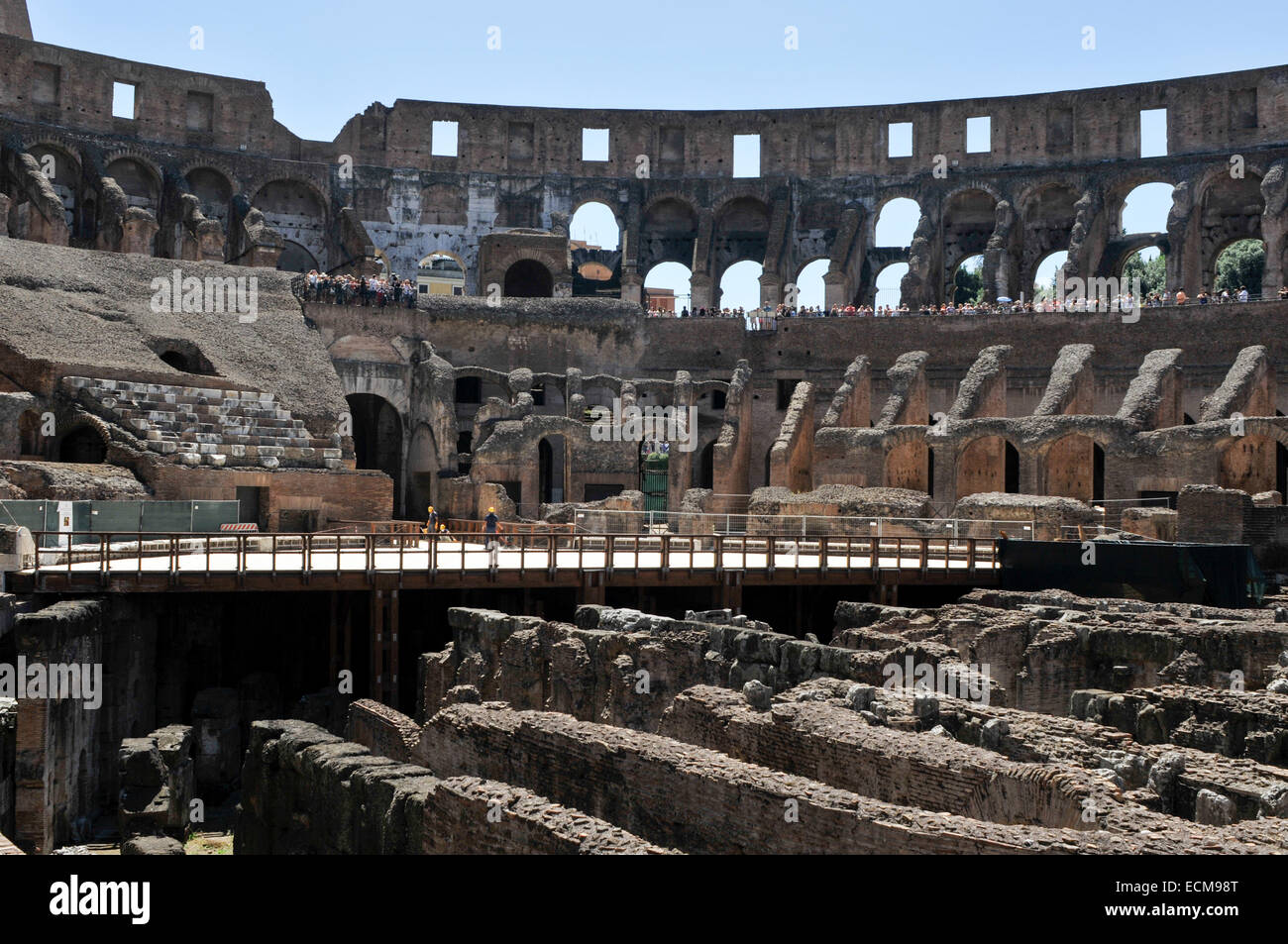 A section of the Colosseum in Rome Italy Stock Photo - Alamy