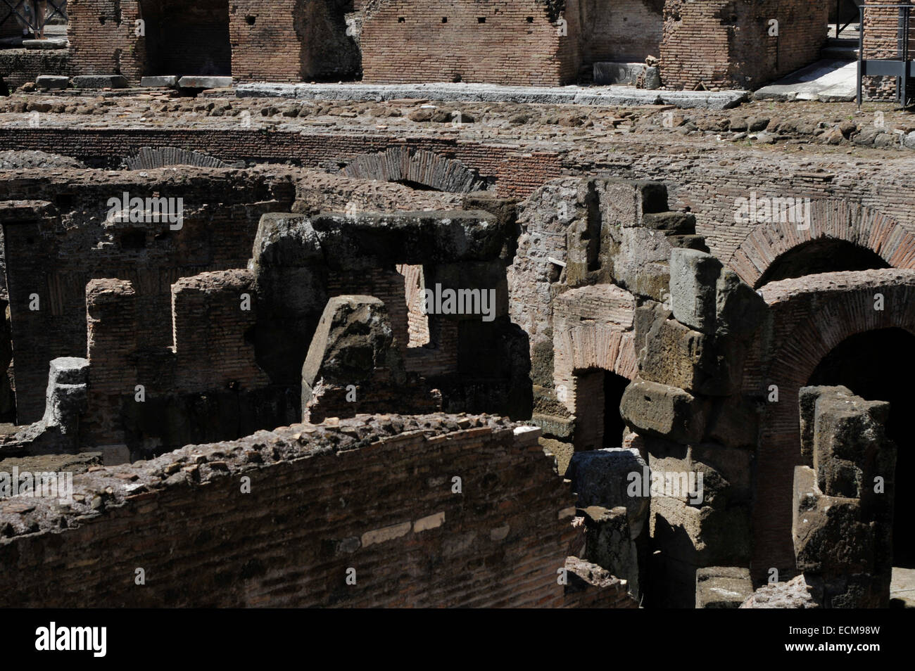 A section of the Colosseum in Rome Italy Stock Photo - Alamy
