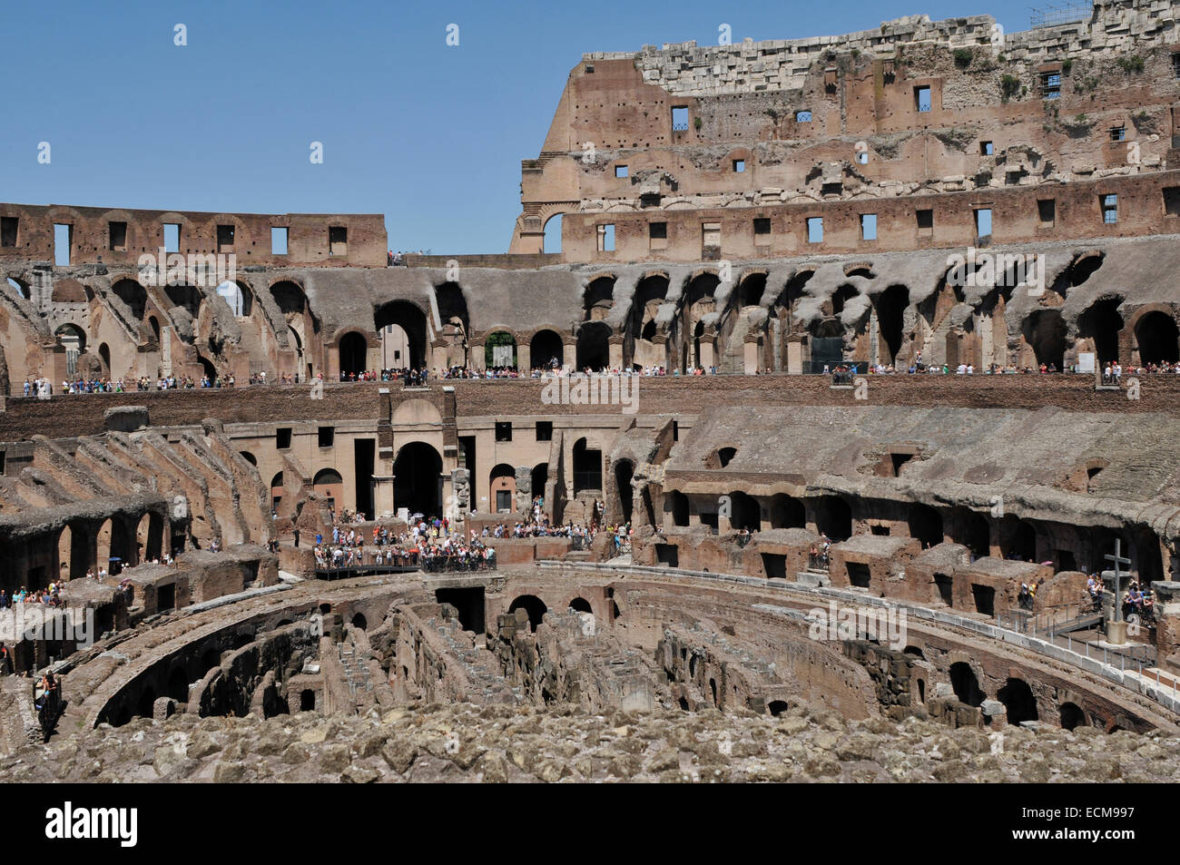 A section of the Colosseum in Rome Italy Stock Photo - Alamy