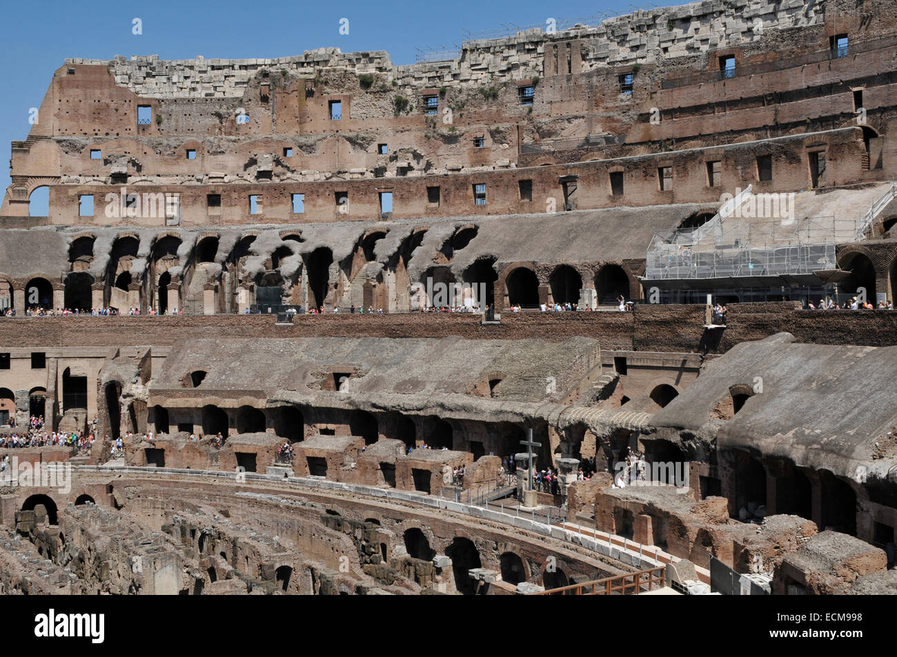 A section of the Colosseum in Rome Italy Stock Photo - Alamy