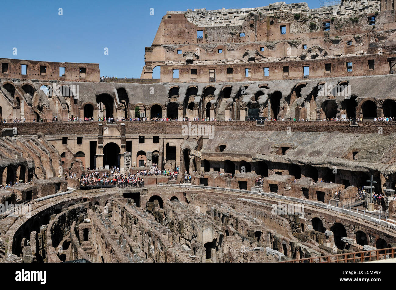 A section of the Colosseum in Rome Italy Stock Photo - Alamy