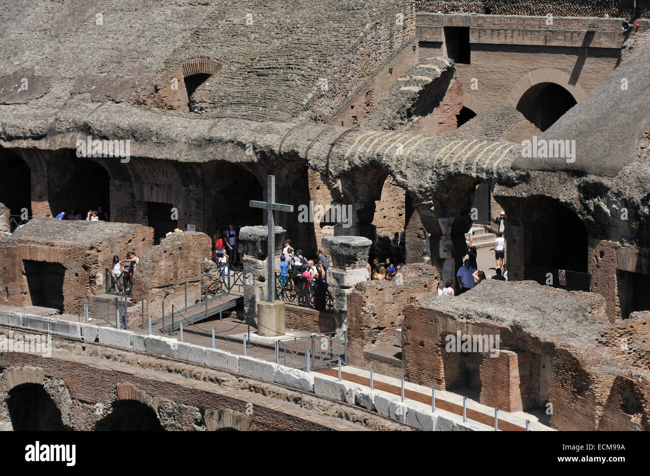 A section of the Colosseum in Rome Italy Stock Photo - Alamy