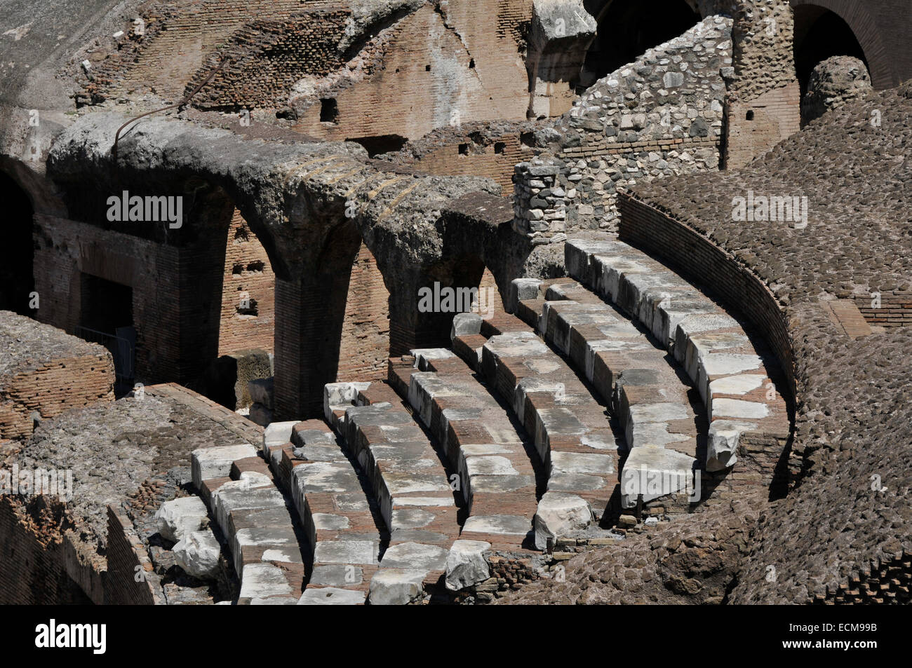 A section of the Colosseum in Rome Italy Stock Photo - Alamy