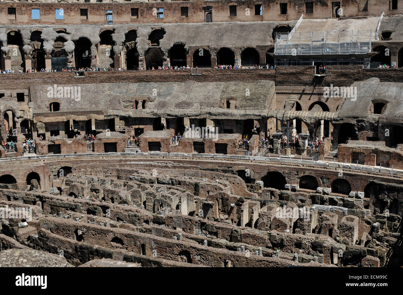 A section of the Colosseum in Rome Italy Stock Photo - Alamy