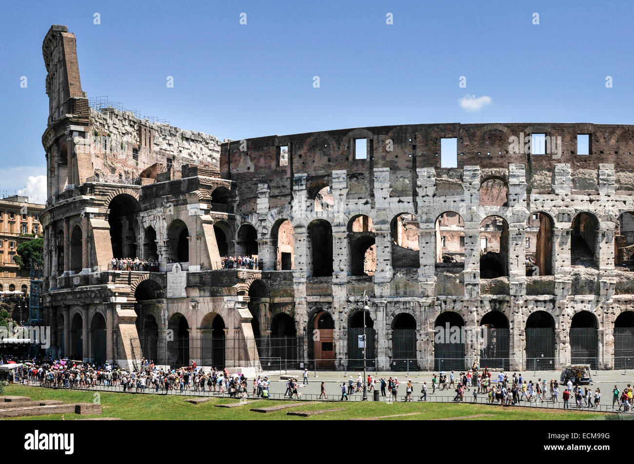 A section of the Colosseum in Rome Italy Stock Photo - Alamy