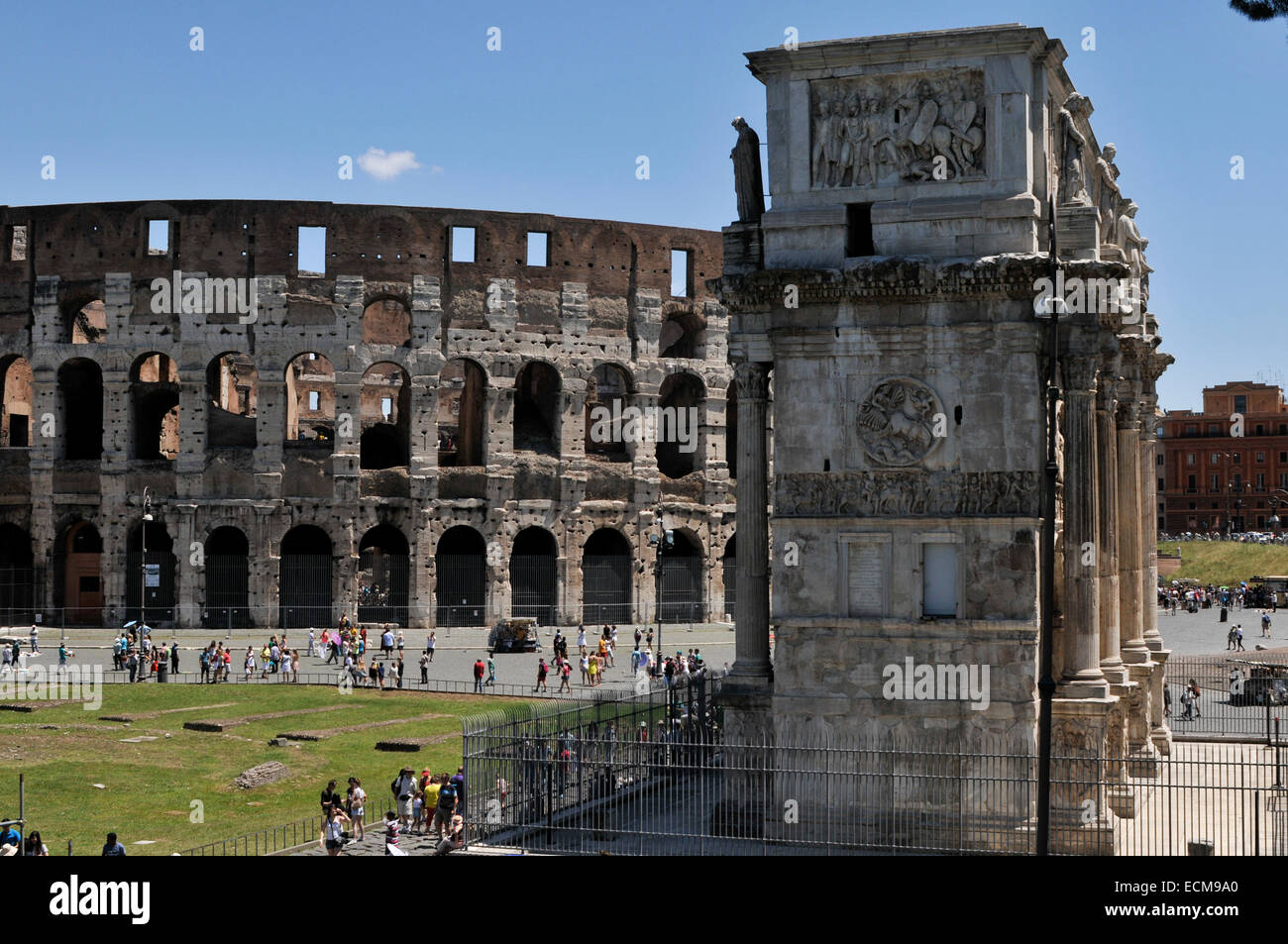 A section of the Colosseum in Rome Italy Stock Photo - Alamy